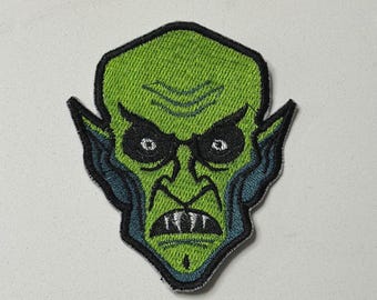 Embroidered Green Goblin Patch - Iron-on Fantasy Monster Applique - Etsy