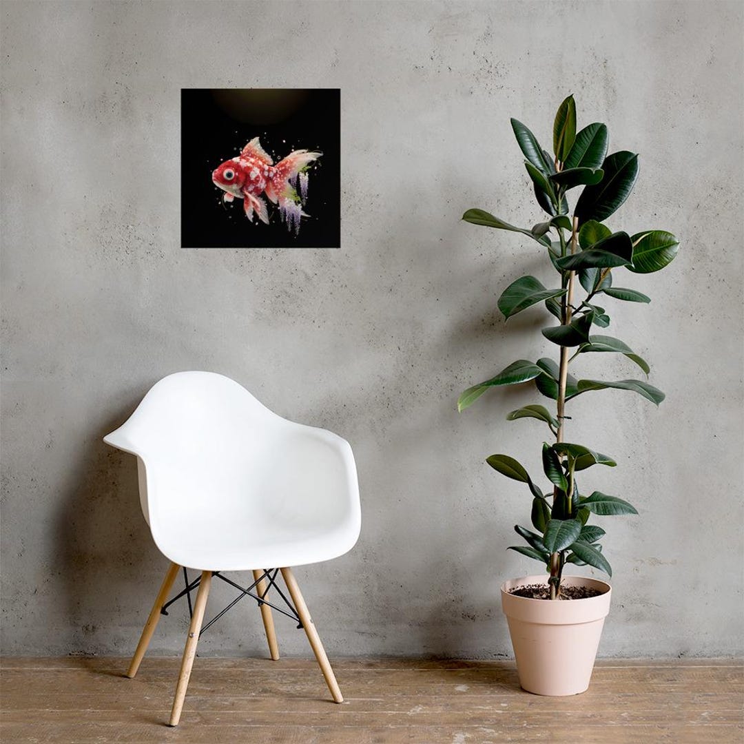 Goldfish Art Print, Kingyo Floral Ukiyo-e Style, Japanese Wall Art - Etsy