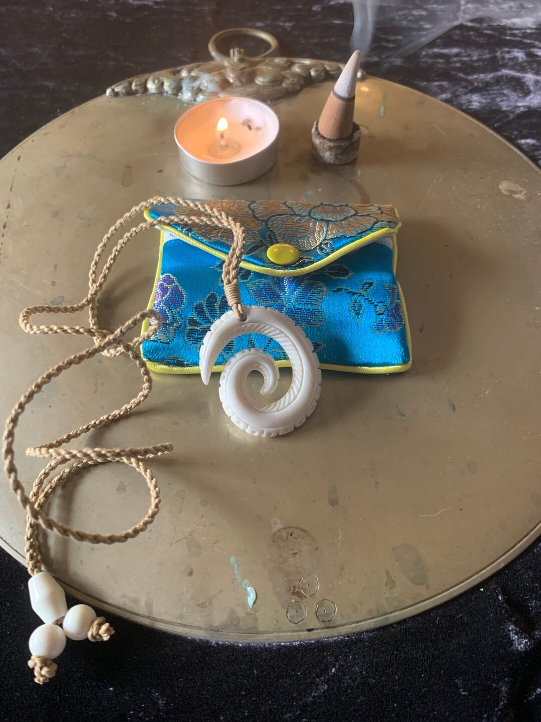 Health Karma Healing Spell Protection Amulet Spiral Pendant Shaman Good ...