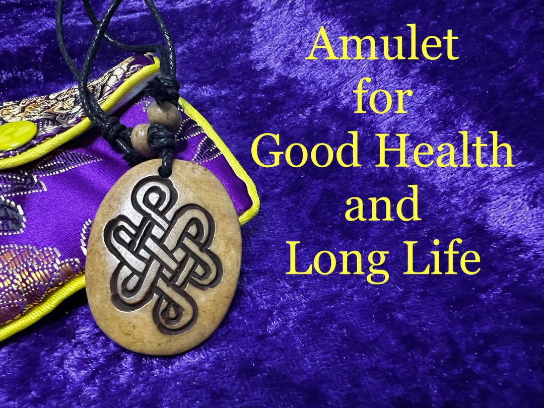 Good Health Long Life Amulet Handmade Yak Bone Talisman From Nepal ...
