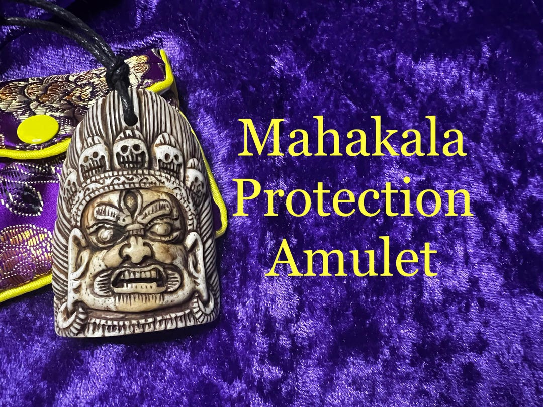 Protection Spell Amulet Mahakala Handmade Tibetan Talisman Energy ...