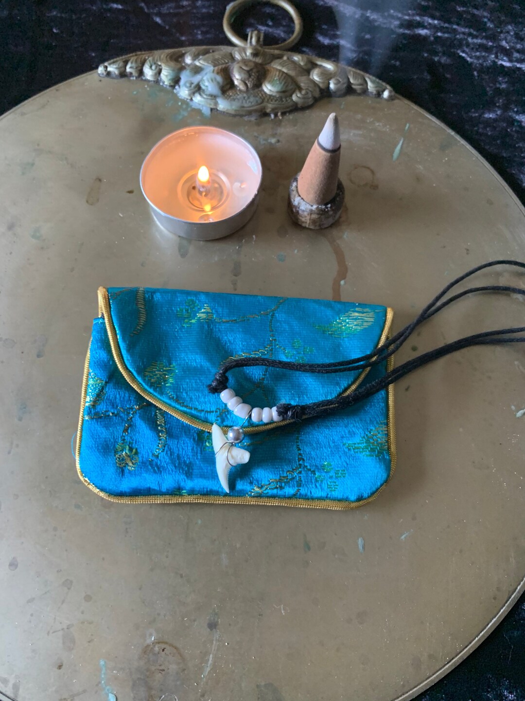 Genuine Shark Tooth Necklace Real Animal Bone Teeth Protection Amulet ...