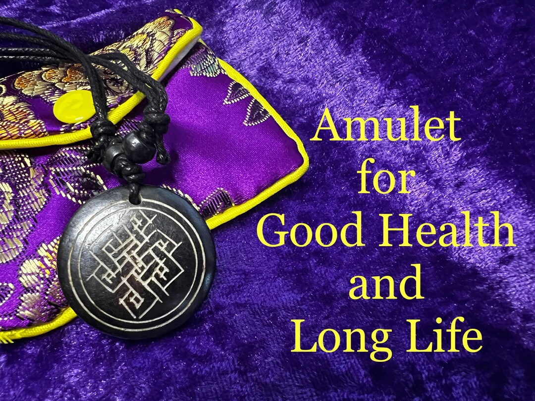 Good Health Long Life Amulet Handmade Yak Bone Talisman From Nepal ...