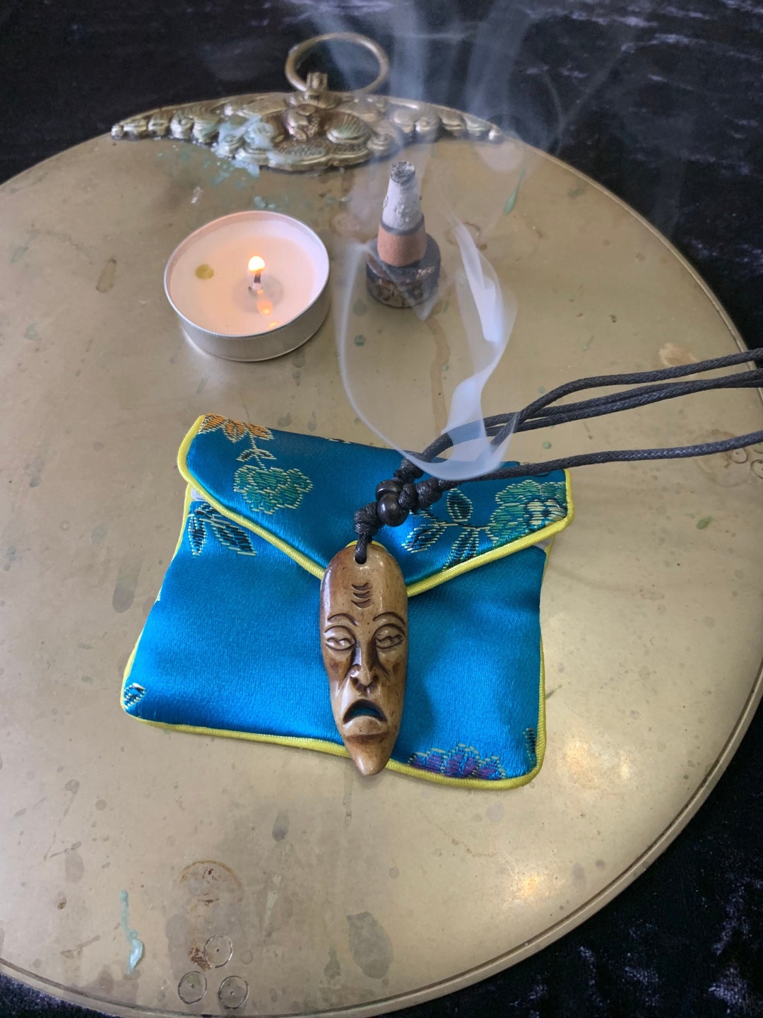 Protection Spell Amulet Pendant Shaman Lucky Necklace Om Magic Talisman ...