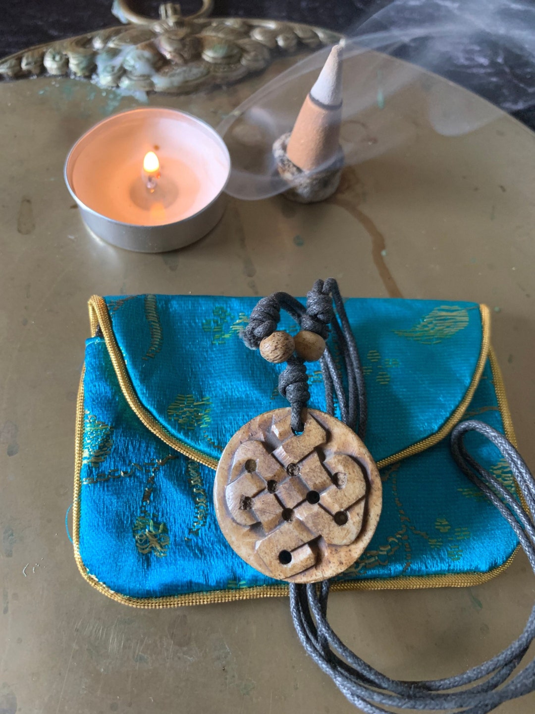 Witchcraft Health Spell Karma Protection Amulet Pendant Pagan Witchy ...