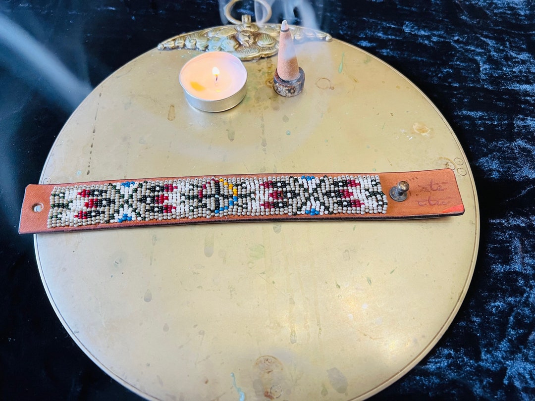 Native American Indians Protection Amulet Shaman Lucky Beaded Leather ...