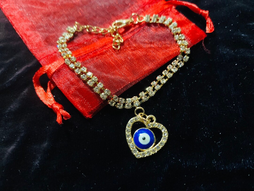 Evil Eye Gold Chain Bracelet Summer Anklet All Seeing Third - Etsy