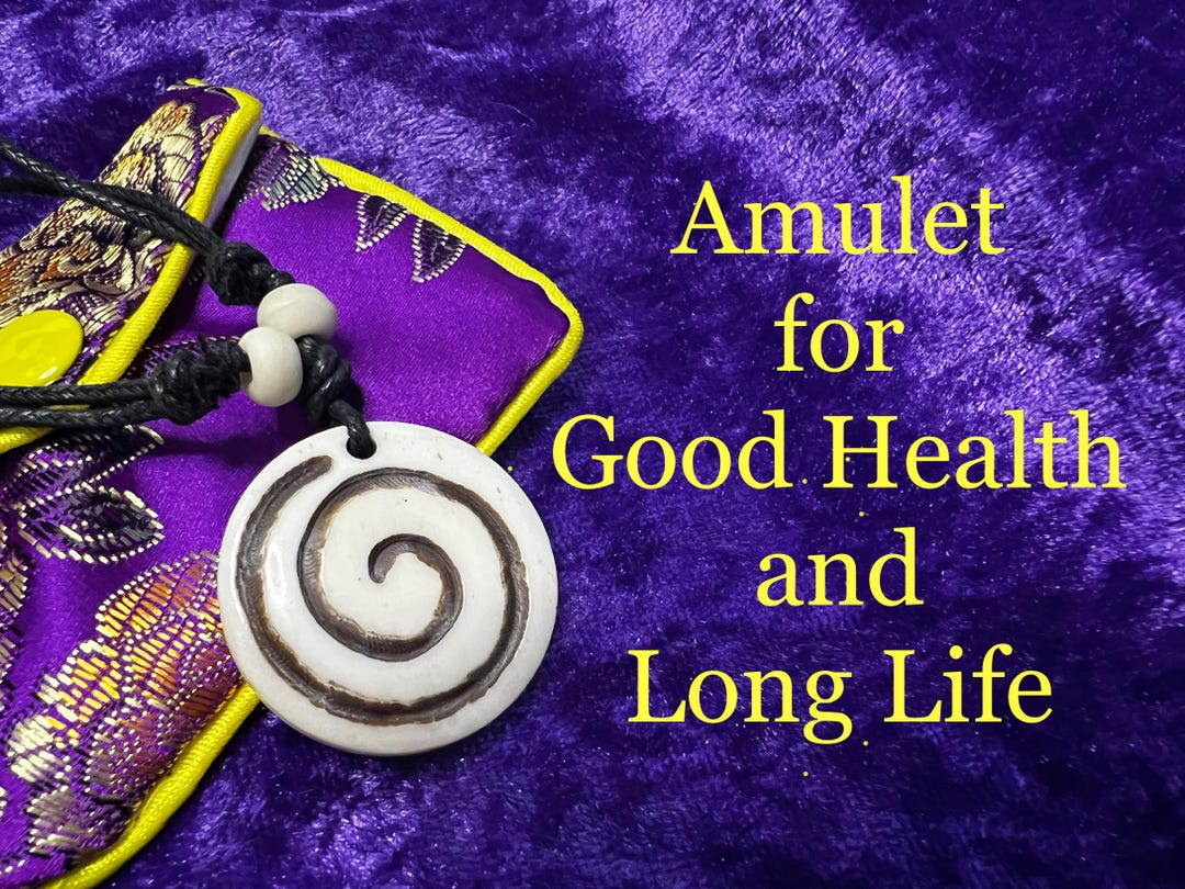 Good Health Long Life Amulet Handmade Yak Bone Talisman From Nepal ...