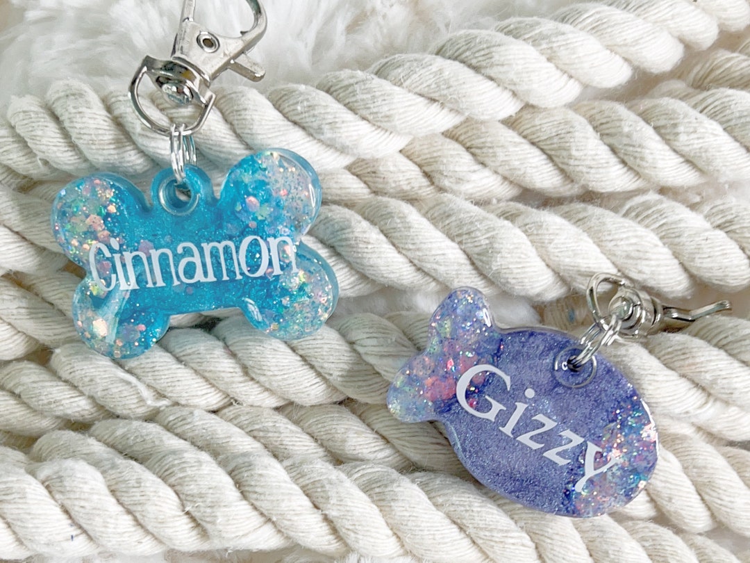 Personalized Resin Dog Tag and Cat Tag - Etsy