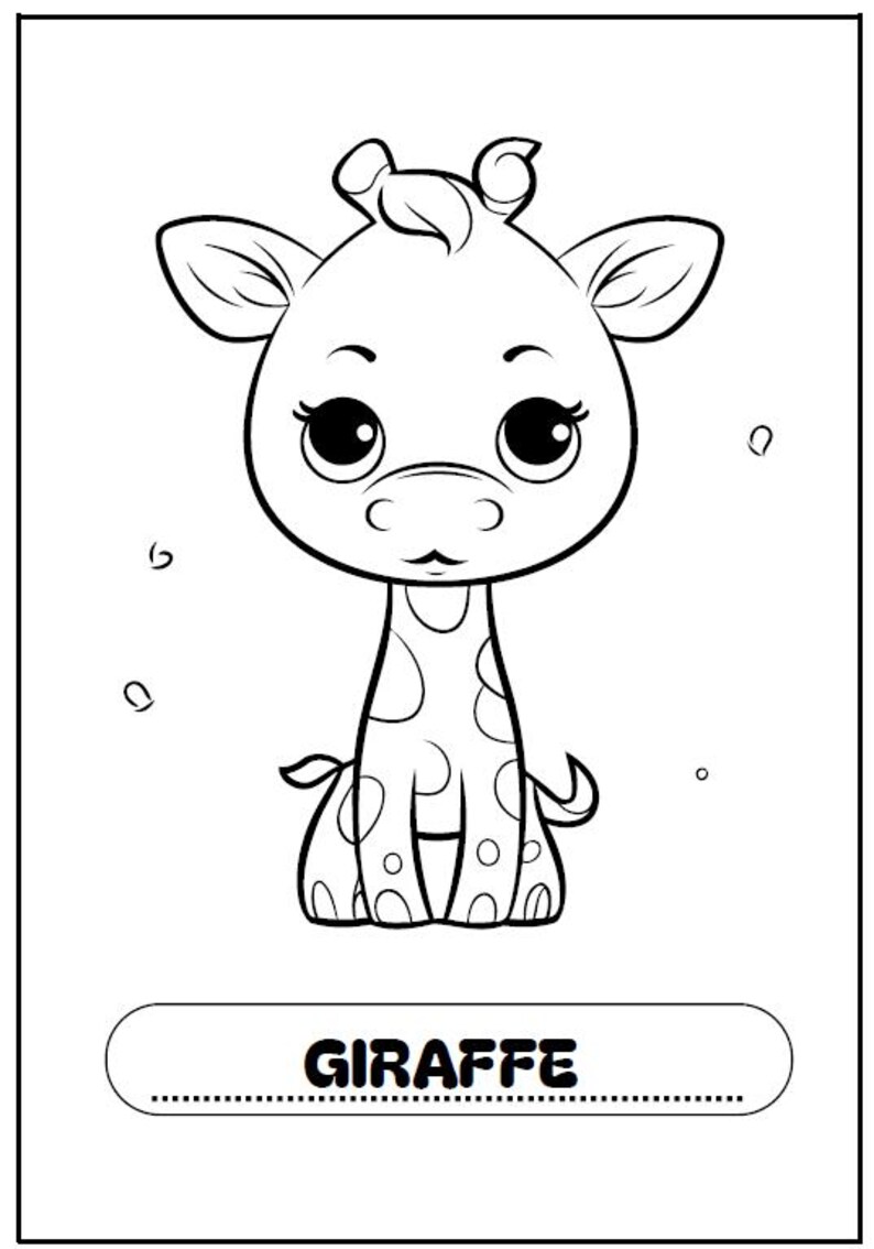 Kids and Toddler Big Easy Animal Coloring Book Pages - 10 Pages - Etsy