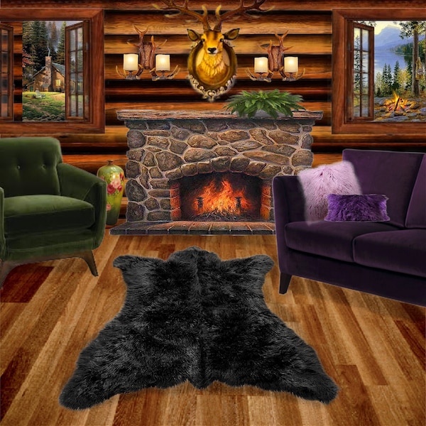 Faux Hide Rug - Etsy