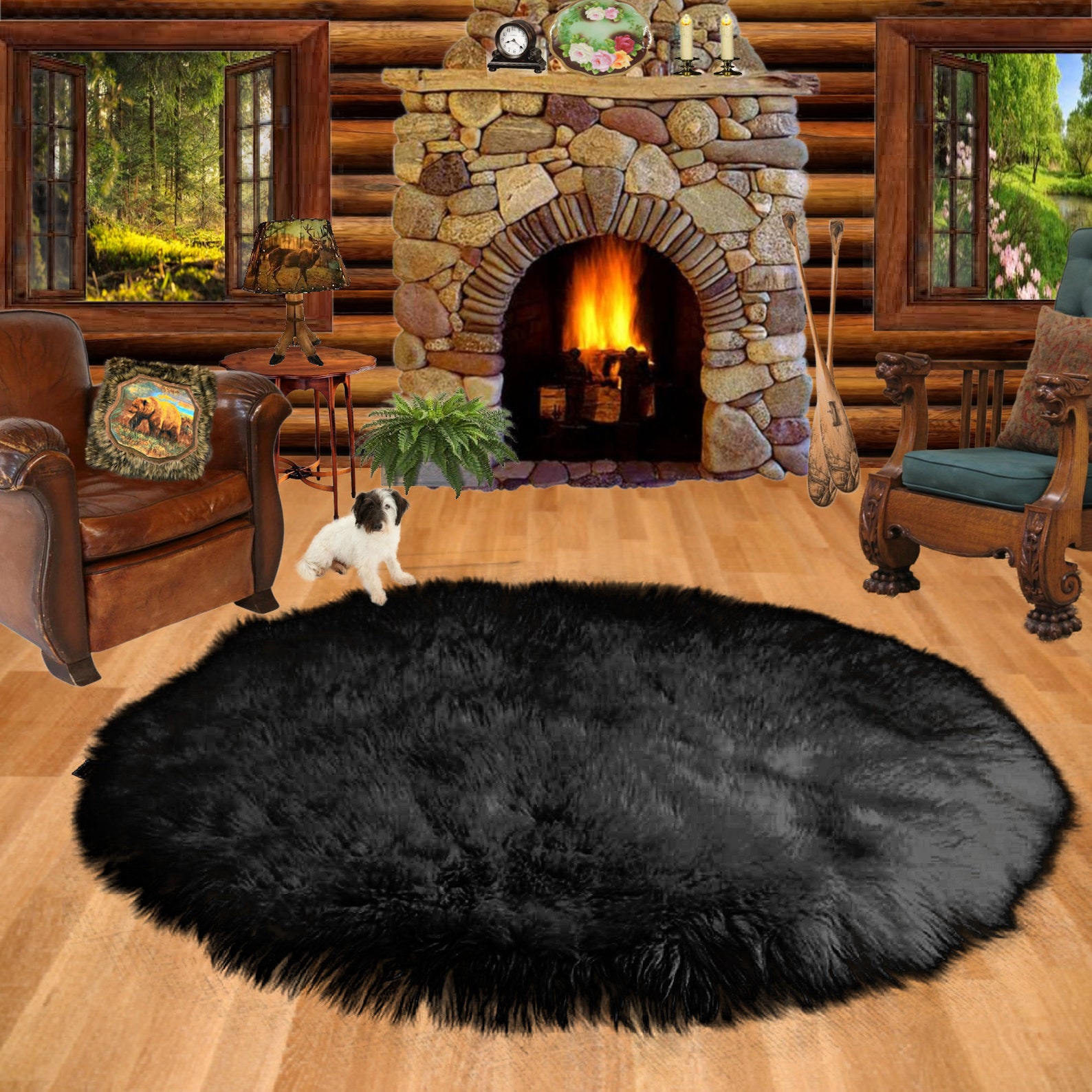 Animal Friendly Bear Skin Rug, Animal Friendly Faux Fur, All Sizes ...