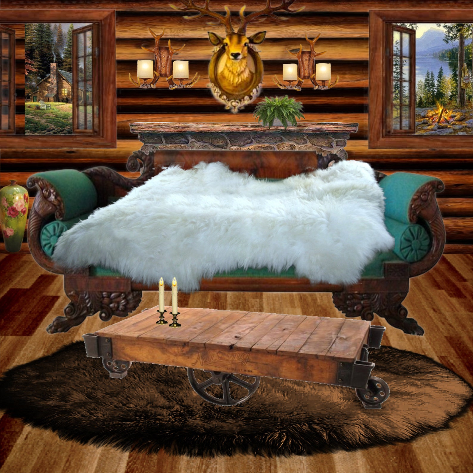 Animal Friendly Bear Skin Rug, Animal Friendly Faux Fur, All Sizes ...