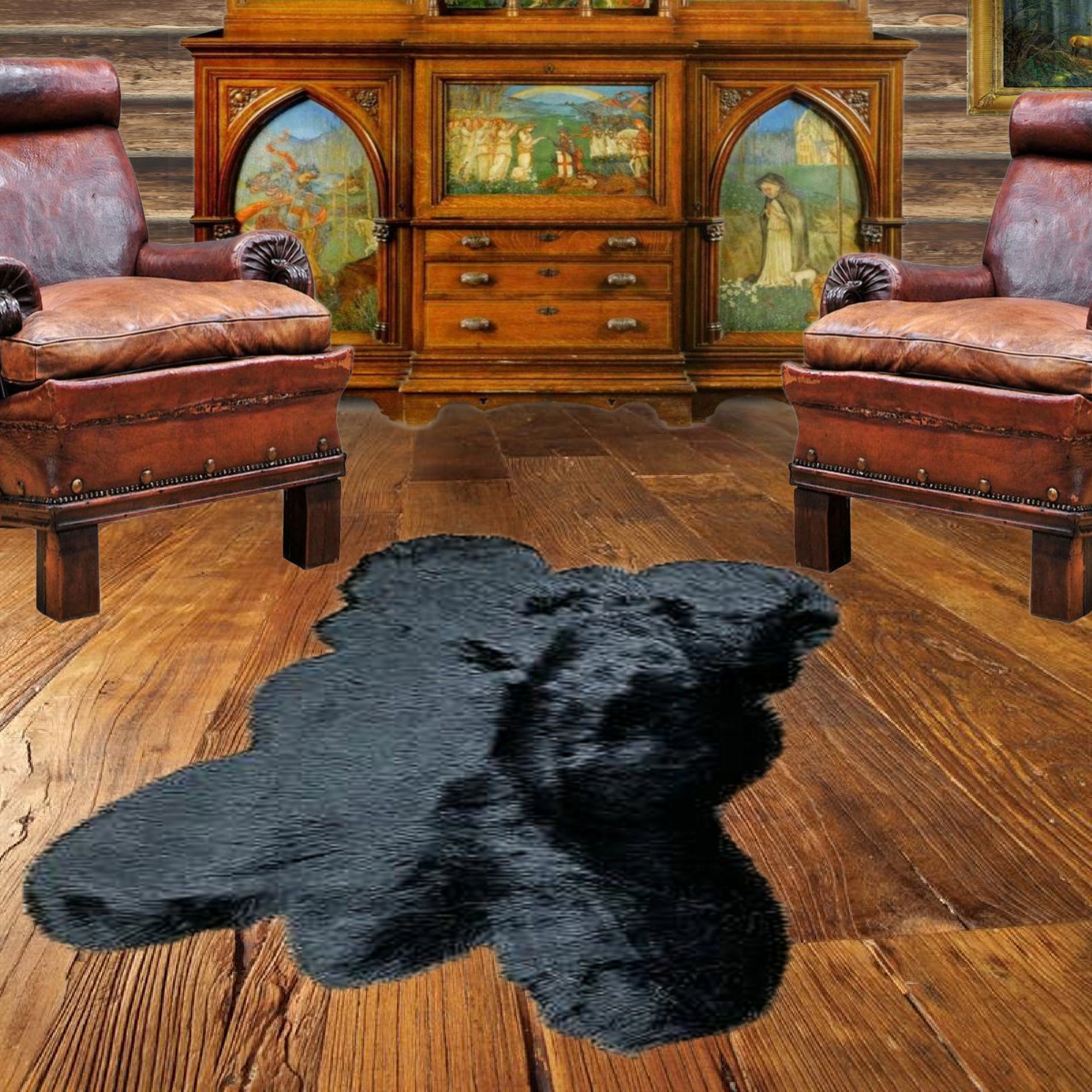 Handmade Faux Fur Bear Skin Rug, Plush Shag Throw, USA - Etsy