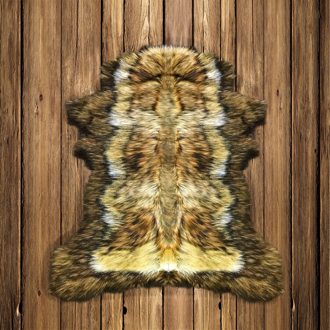 Handmade Faux Fur Deer Pelt Rug, Shag Accent Rug - Etsy
