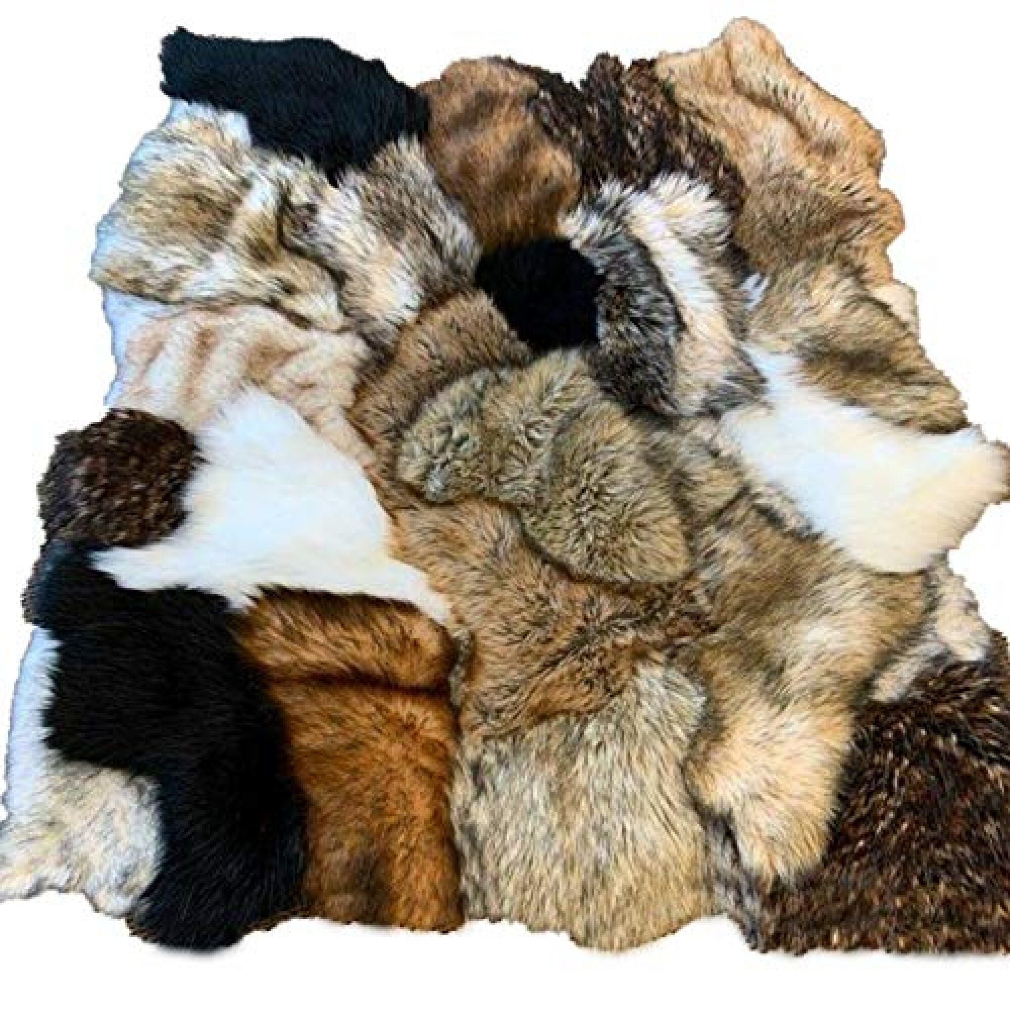 Handmade Rectangular Shaped Stained Glass Design Pelt Rug, Luxurious ...