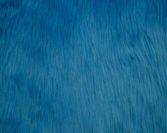 Eden NAVY BLUE Shaggy Long Pile Soft Faux Fur Fabric for - Etsy