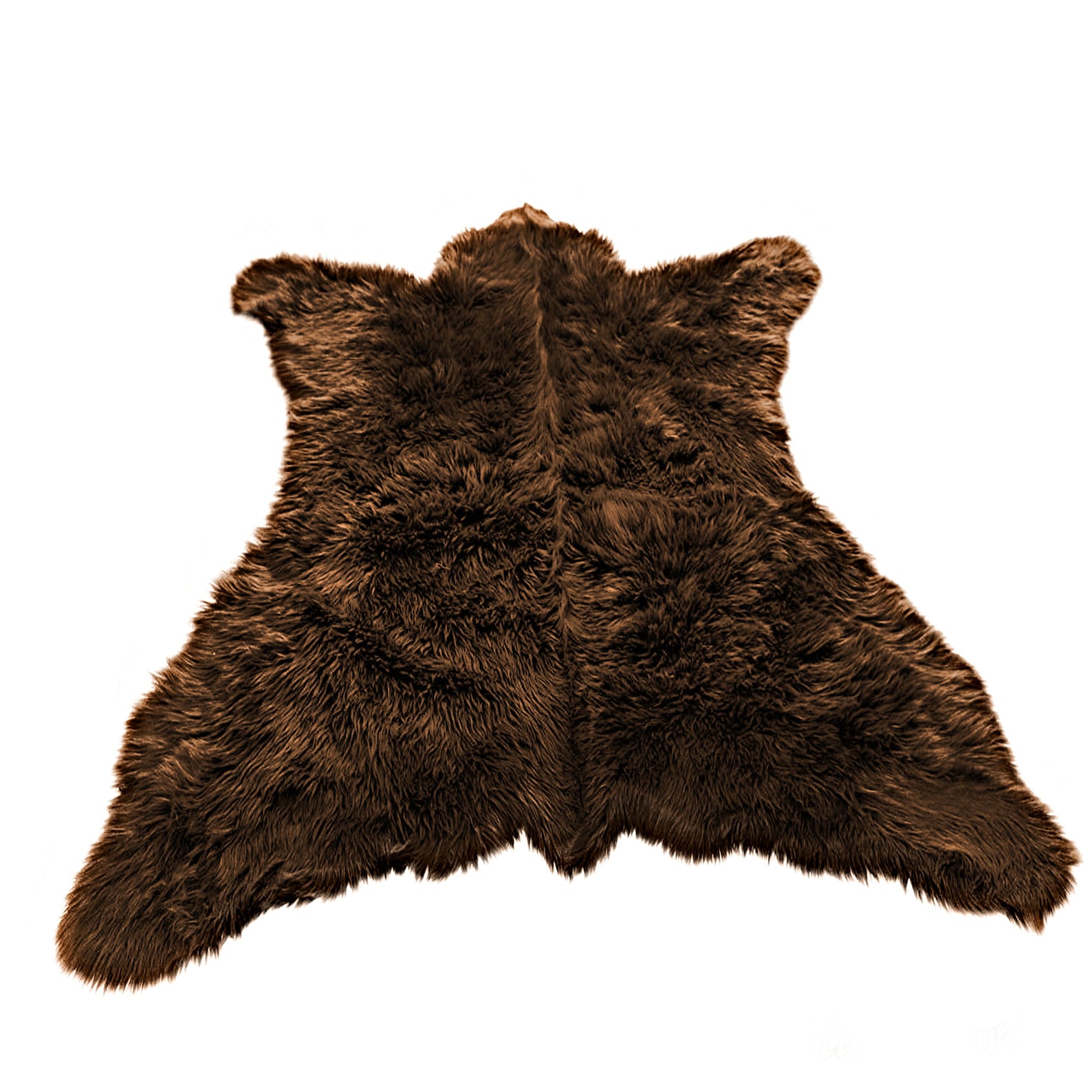 Brown Bear Skin Rug, Animal Friendly Faux Fur, All Sizes, Shag Area Rug ...