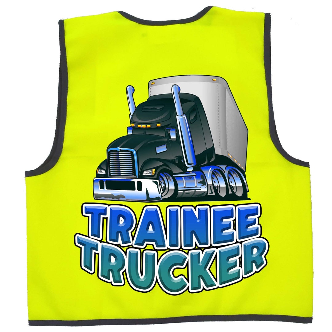 Trainee Trucker Hi-vis Kids Vest - Personalise With Name - Etsy