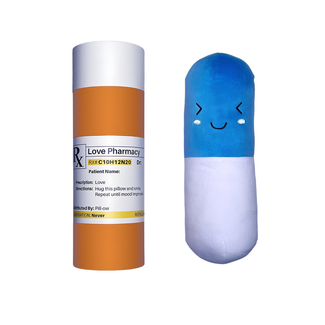 Plushie Pharmacy Pill & Medicine Bottle Packaging Love Pill Pillow ...