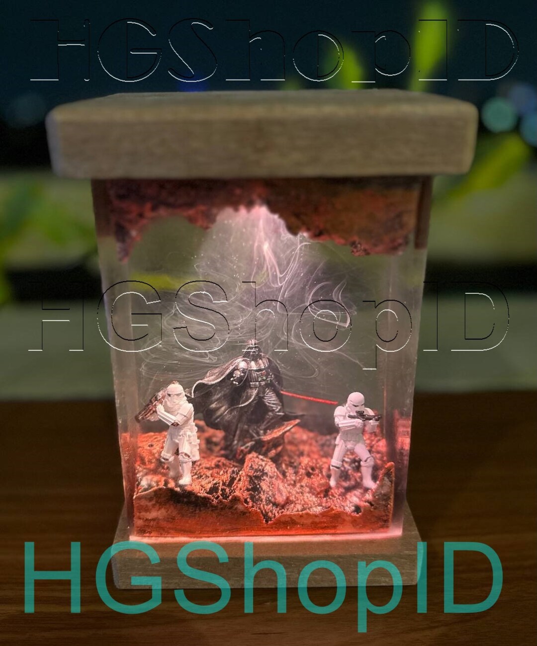 Darth Vader and Strom Troper Diorama Lamp, Star Wars Epoxy Night Light ...