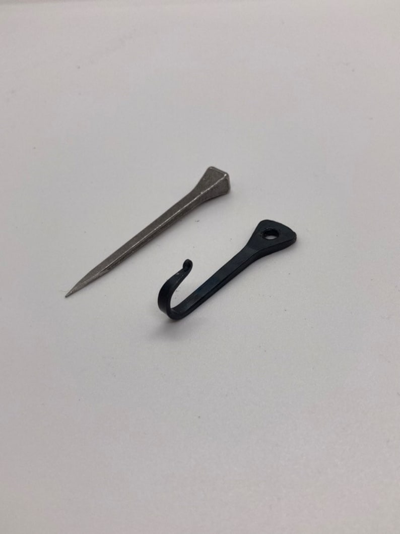 Black Hand Forged Blacksmith Horseshoe Nail Hook - Etsy