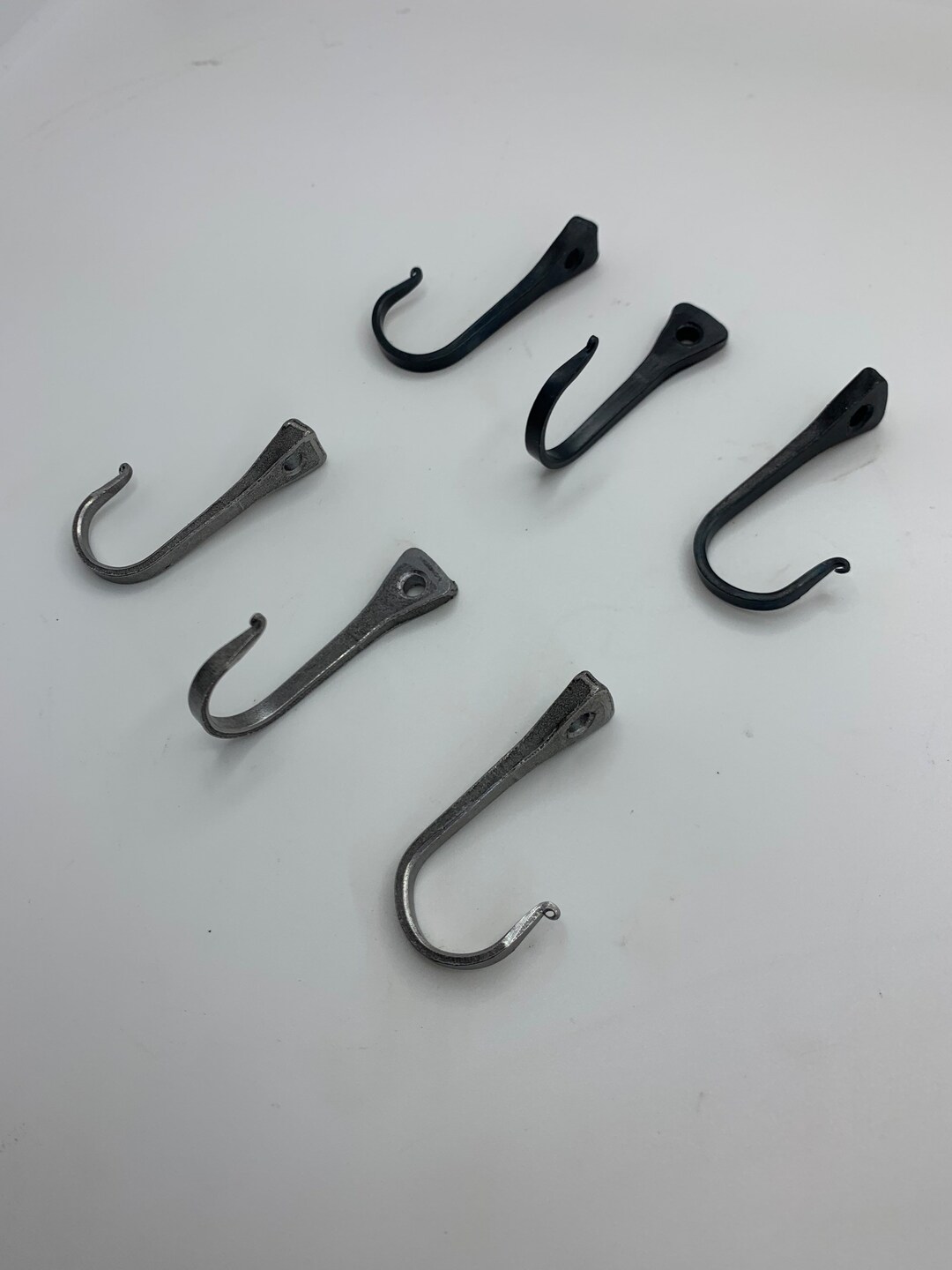 Large Hand Forged Blacksmith Horseshoe Nail Hook Black or - Etsy