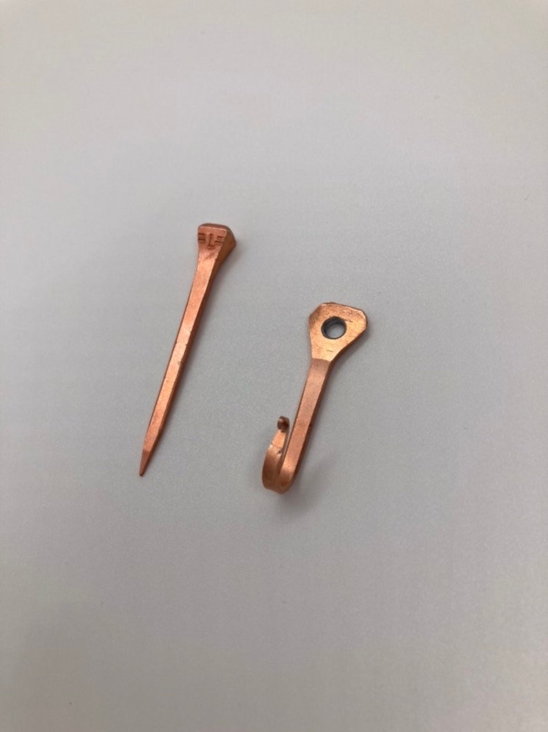 Copper Hand Forged Blacksmith Horseshoe Nail Hook - Etsy