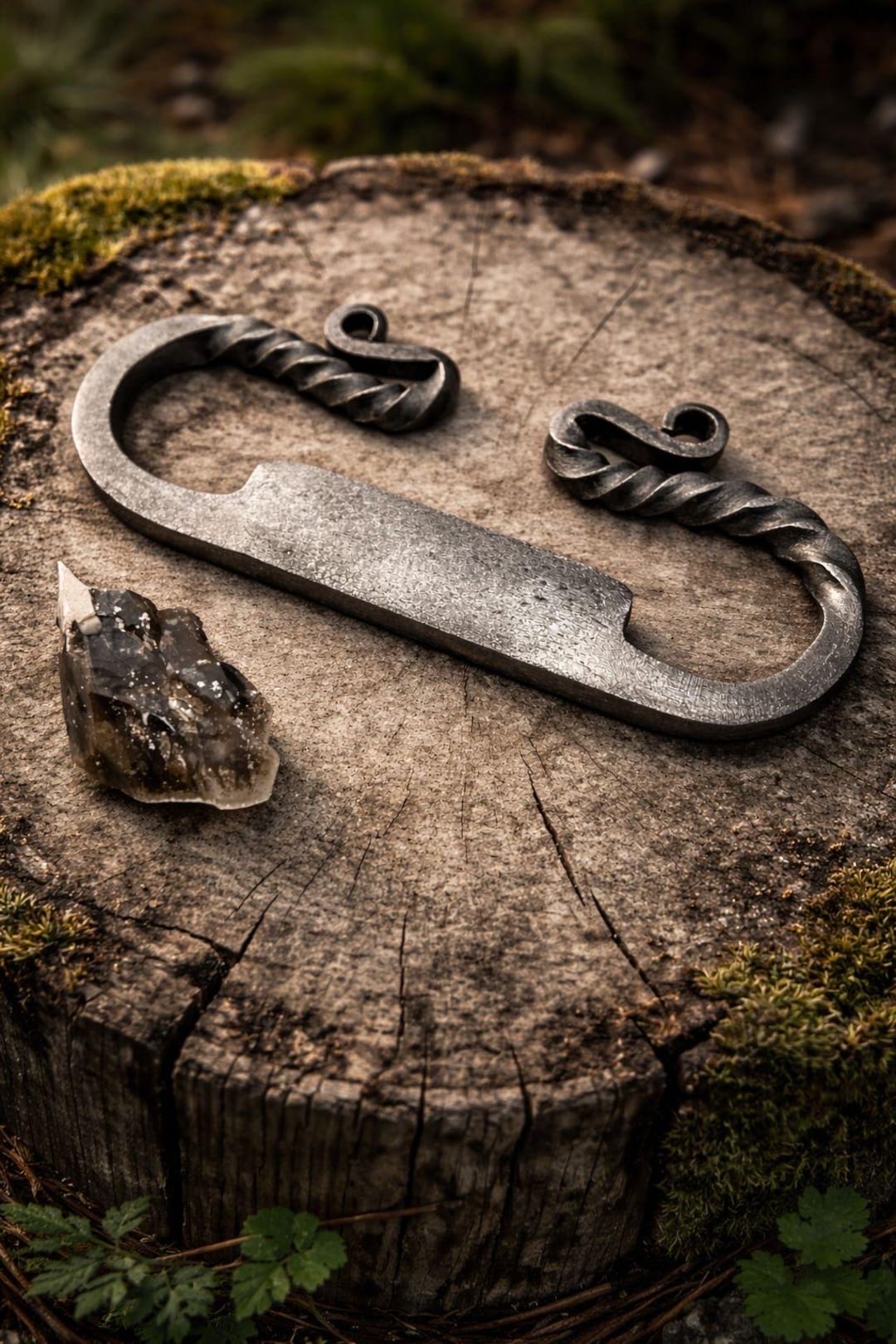 Hand Forged Twisted Fire Striker With Flint – Carbon Steel Bushcraft ...