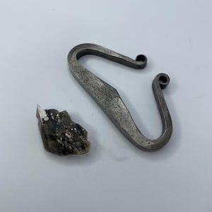 Hand Forged Carbon Steel Fire Striker With Flint: Blacksmith Camping ...