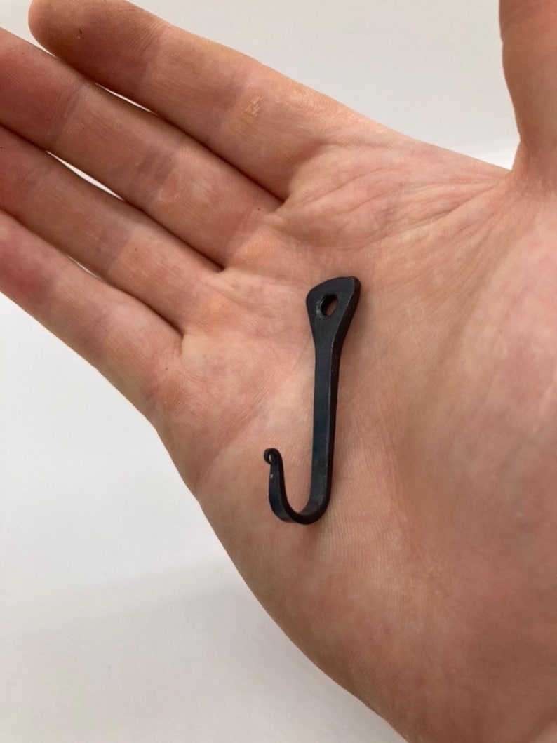Black Hand Forged Blacksmith Horseshoe Nail Hook - Etsy