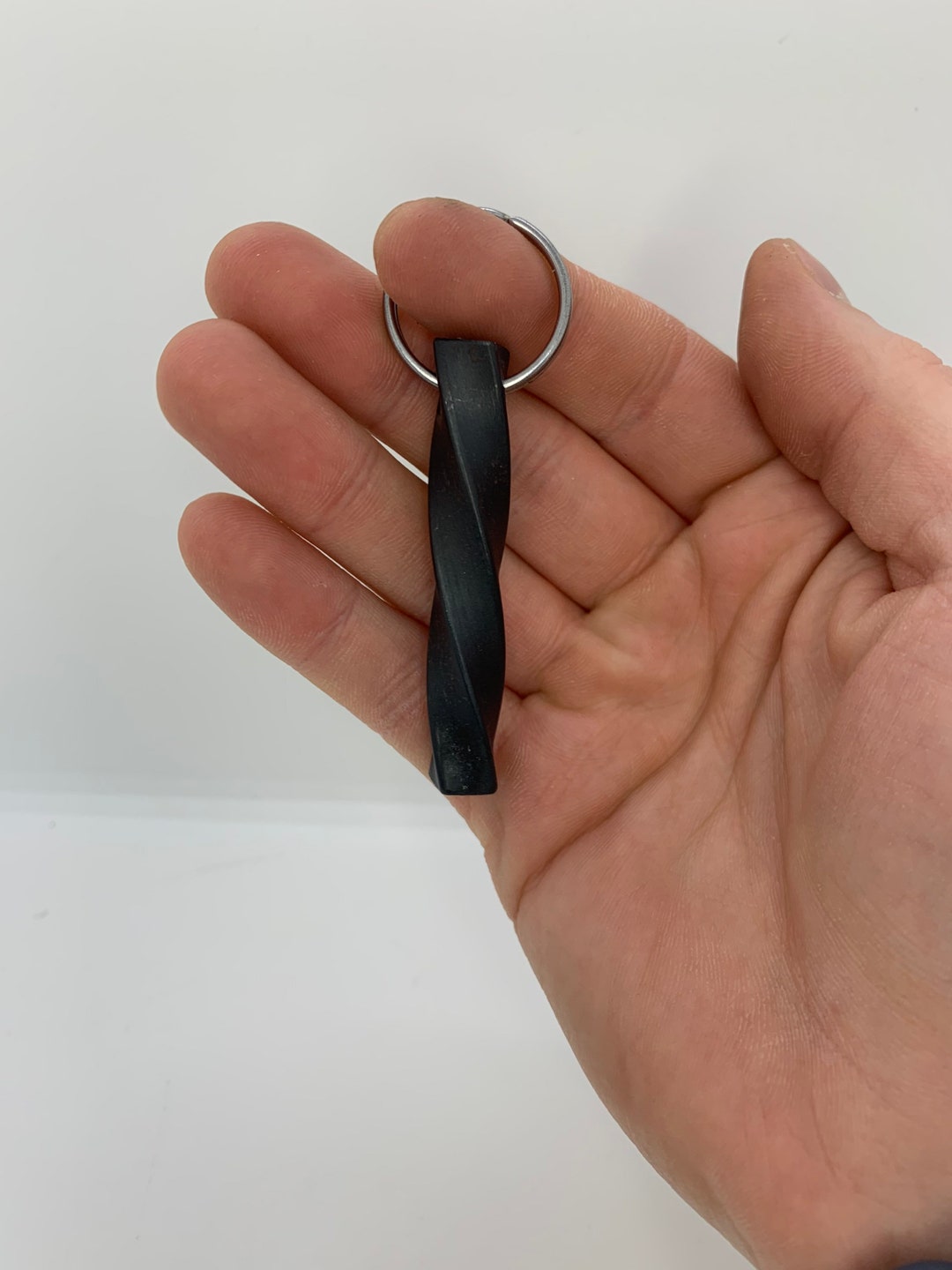 Hand Forged Blacksmith Twist Bar Keyring | Keychain | Light Pull ...