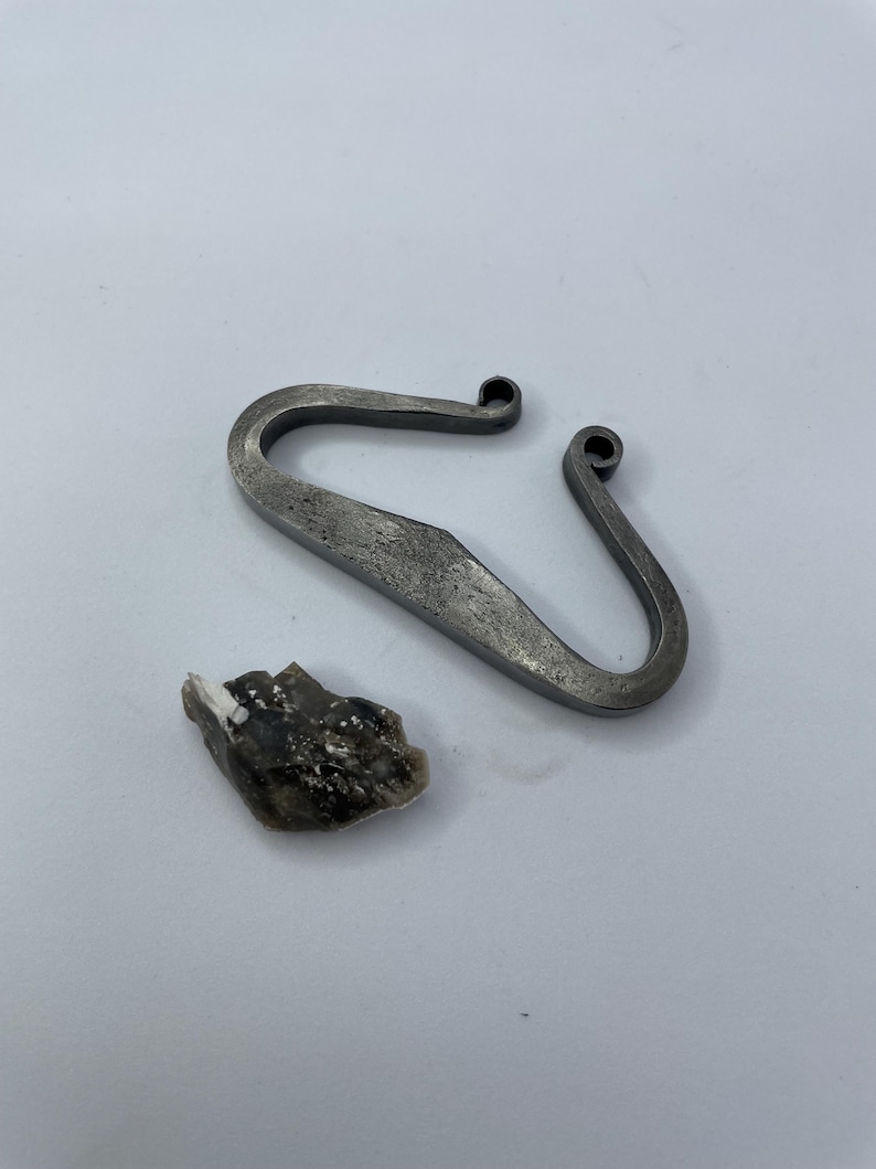 Hand Forged Carbon Steel Fire Striker With Flint: Blacksmith Camping ...