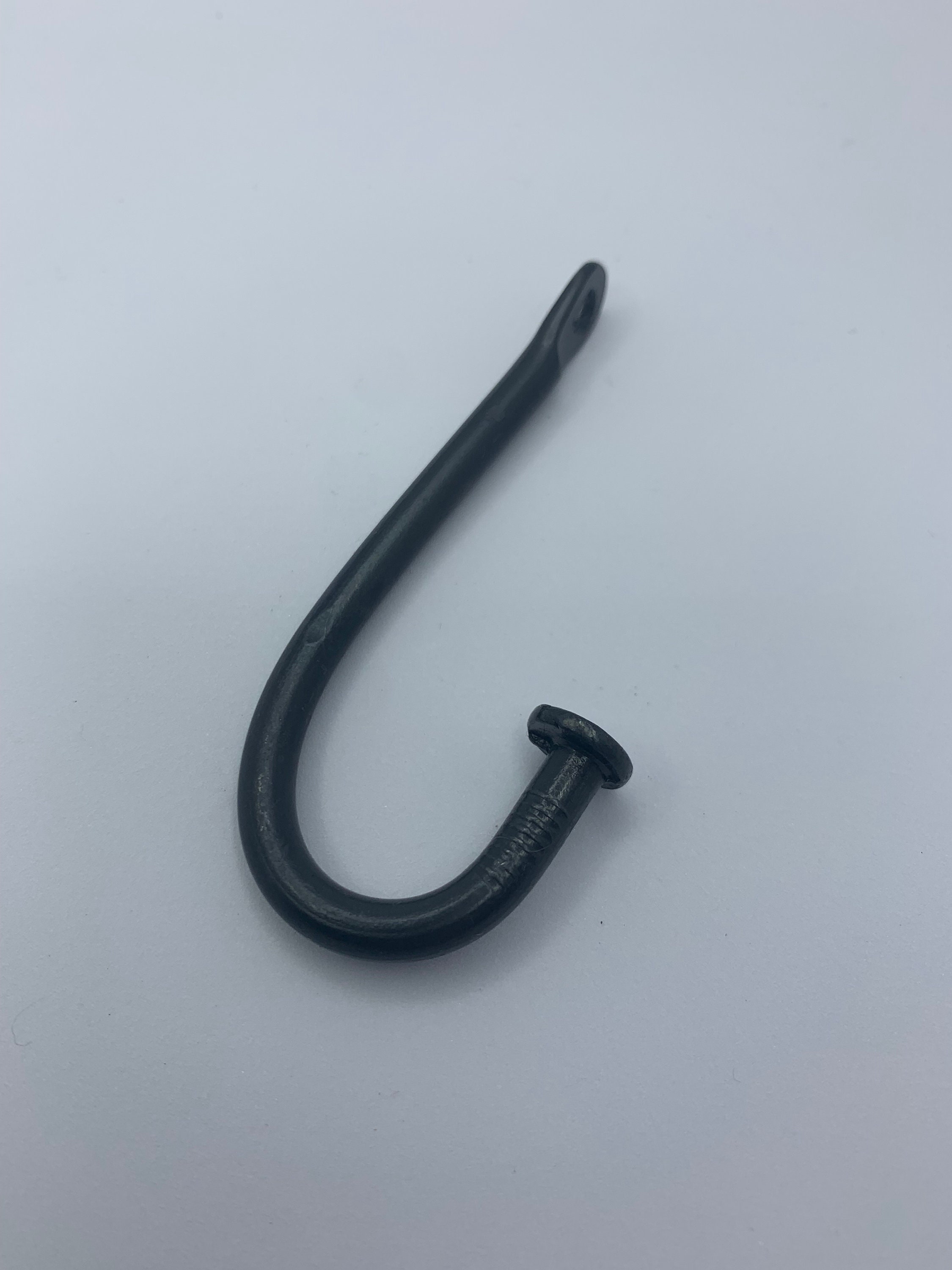 Hand Forged Nail Hook – Heavy-duty Steel Wall Hook | Rustic Blacksmith ...