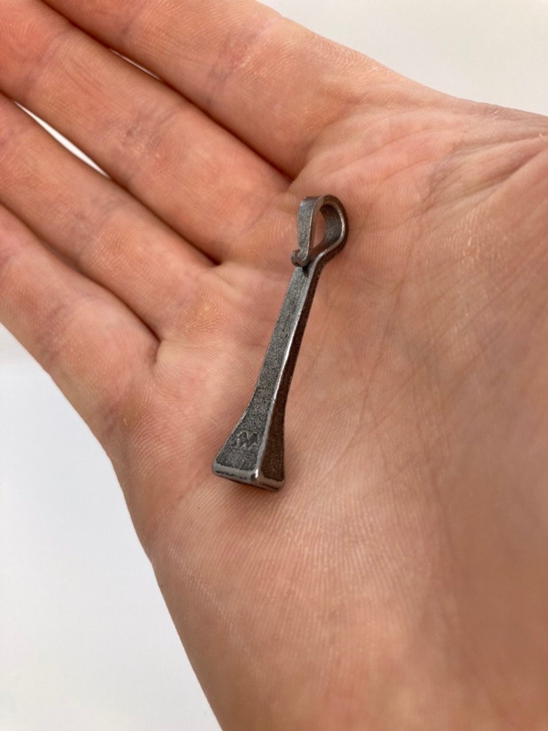 Hand Forged Silver Blacksmith Horseshoe Nail Keyring - Etsy
