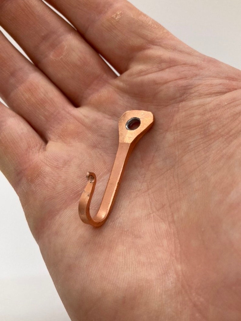 Copper Hand Forged Blacksmith Horseshoe Nail Hook - Etsy