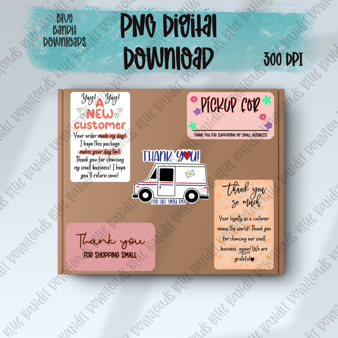 Small Business Packaging, Printable Sticker Bundle, Print and Cut ...