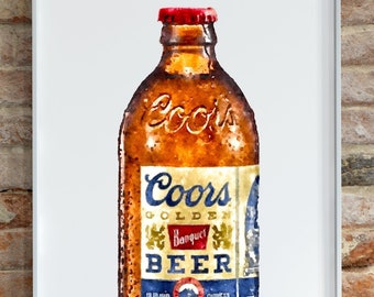Coors Banquet Art Print | Coors Poster, Retro Wall Art, Vintage Beer ...