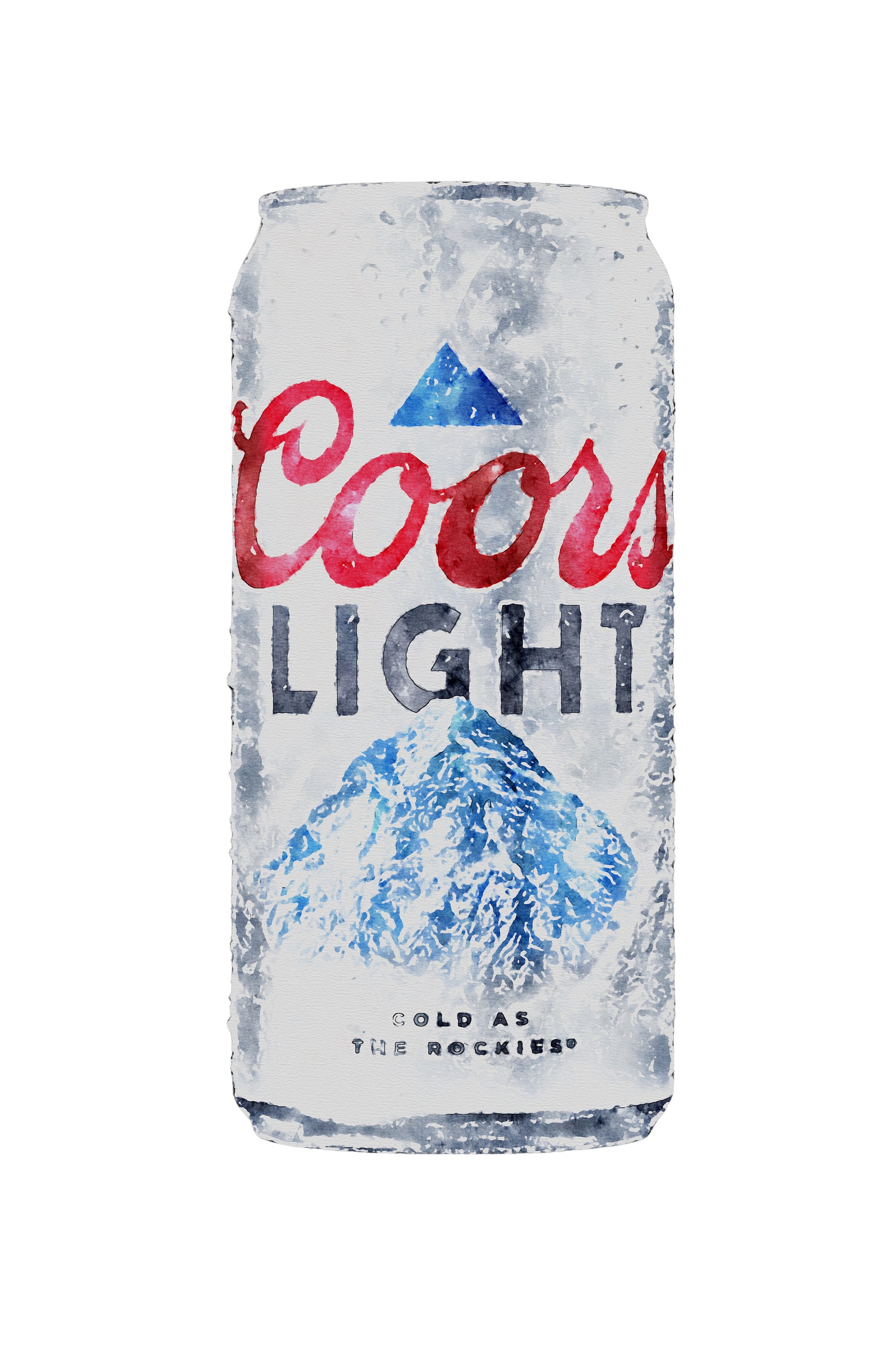 Coors Light Beer Can Watercolor Digital Art Print Illustration - Etsy