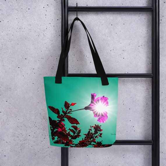 Small Tote Bag Abstract Flower Burst 2 - Etsy