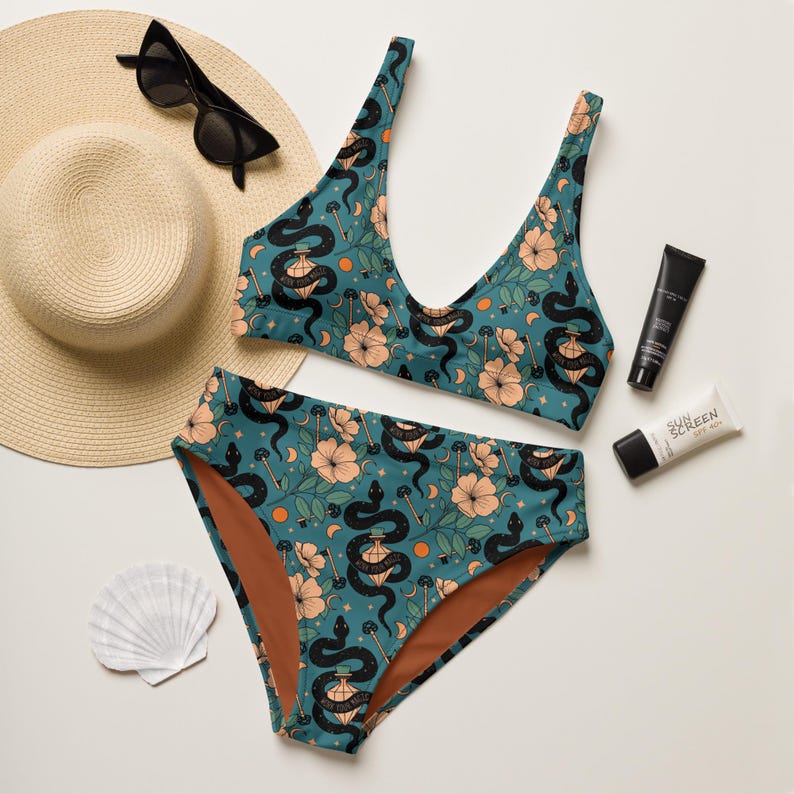 Witchy Swimsuit, Snake Bathing Suit, Potion and Snake Cute Swimsuit ...