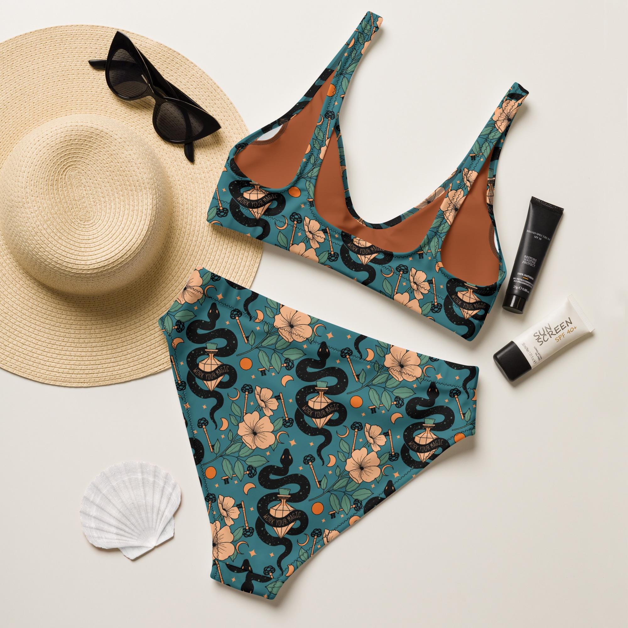 Witchy Swimsuit, Snake Bathing Suit, Potion and Snake Cute Swimsuit ...
