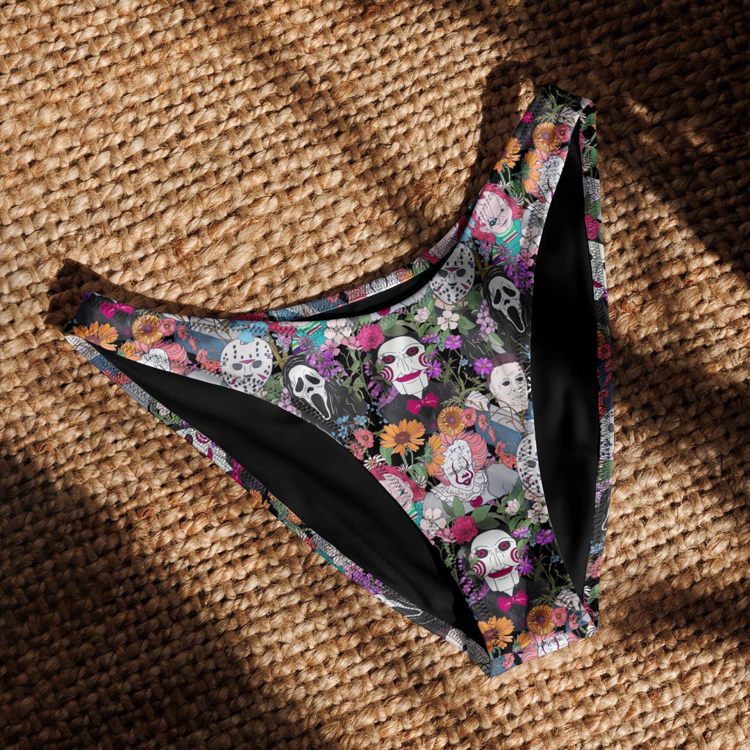Scary Movie Bottoms, Halloween Bikini, Horror Movie Fan, Spooky Floral ...