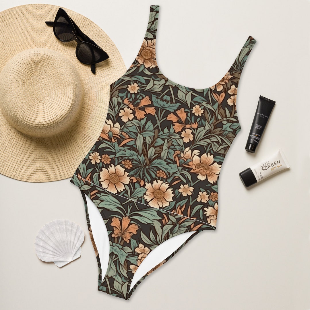 Floral Bathing Suit, Wild Flower Swimsuit, Cottagecore One-piece ...