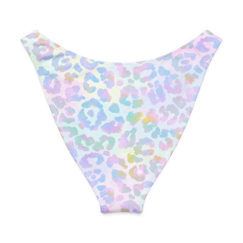 Pastel Animal Print Bikini Bottom, Cheetah Print Bathing Suit, Low Rise ...