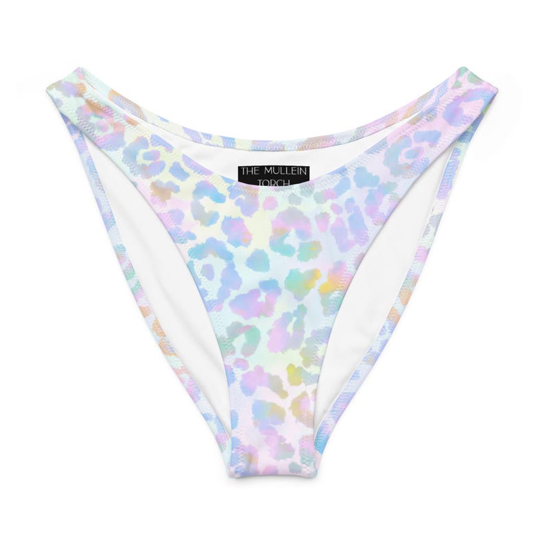 Pastel Animal Print Bikini Bottom, Cheetah Print Bathing Suit, Low Rise ...