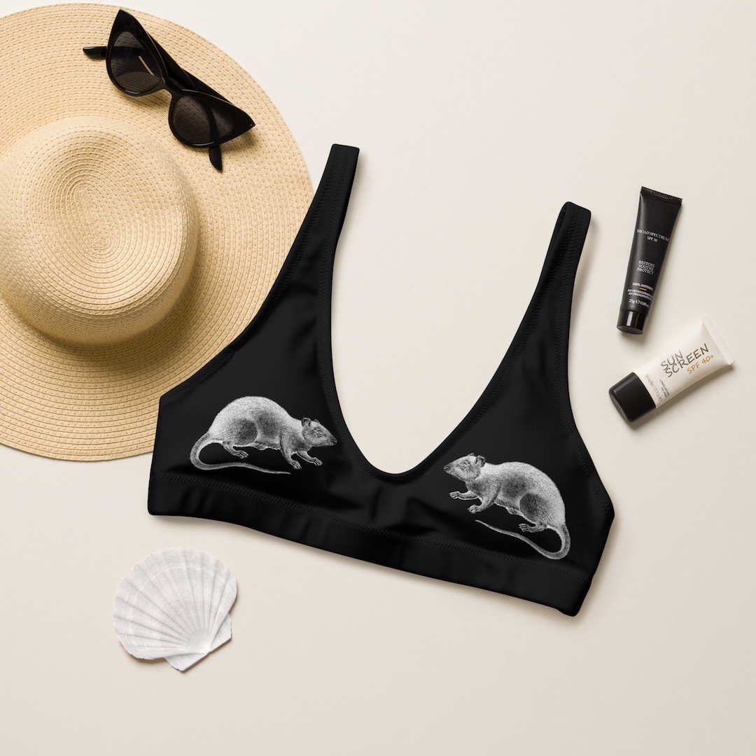 Vintage Goth Rat Bikini Top/ Witchcore Bikini Top/ Rat Lovers Gift ...