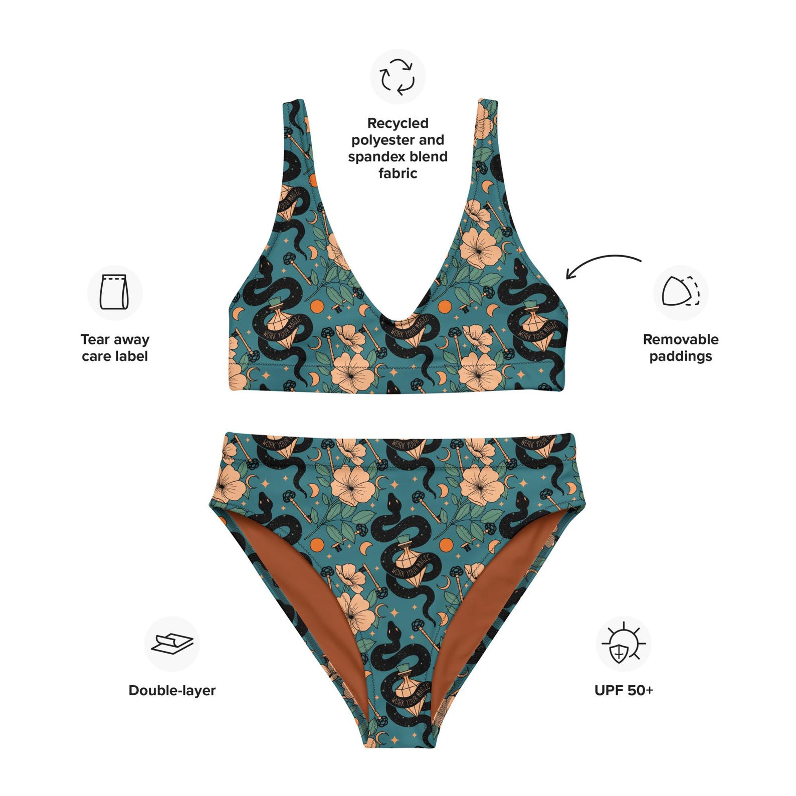 Witchy Swimsuit, Snake Bathing Suit, Potion and Snake Cute Swimsuit ...