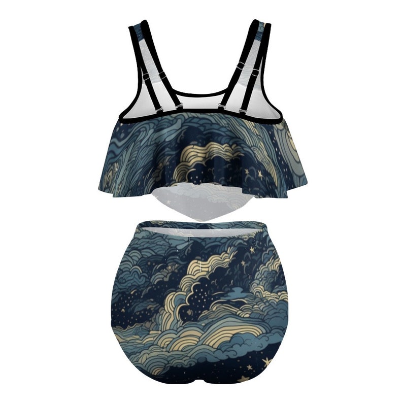 Van Gogh’s Starry Night Plus Size Full Coverage Bikini/ Cute Plus Size ...