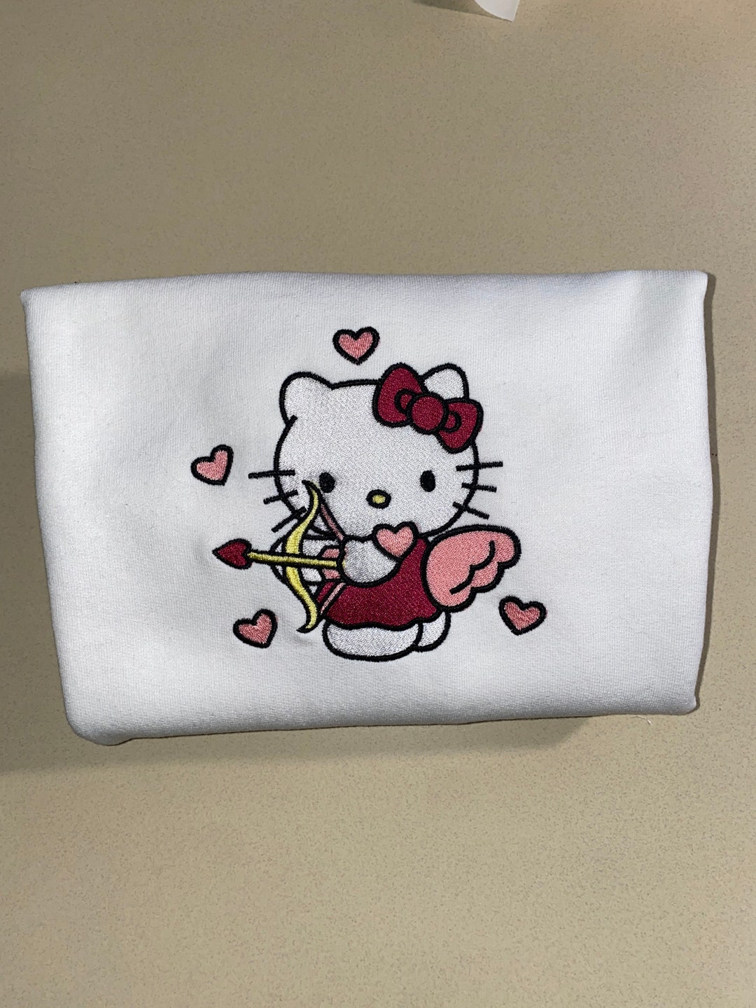 Hello Kitty Embroidered Crewneck - Etsy